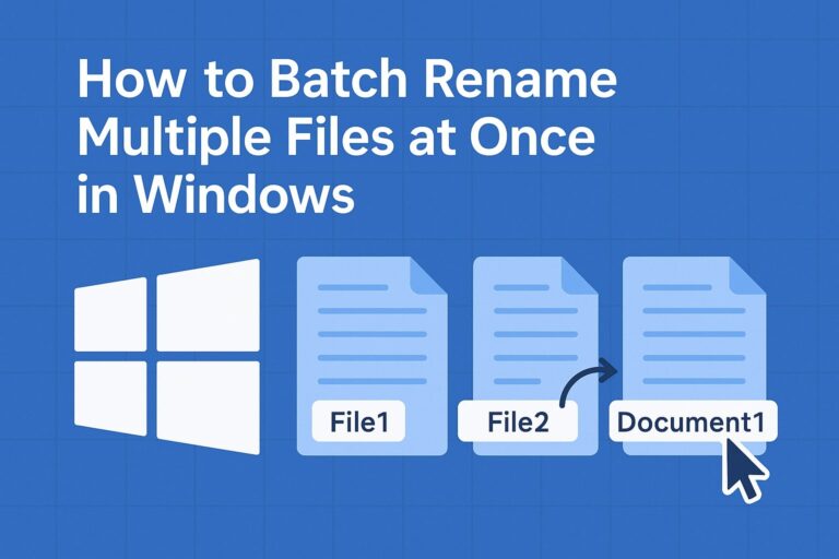 How to Batch Rename Multiple Files at Once in Windows