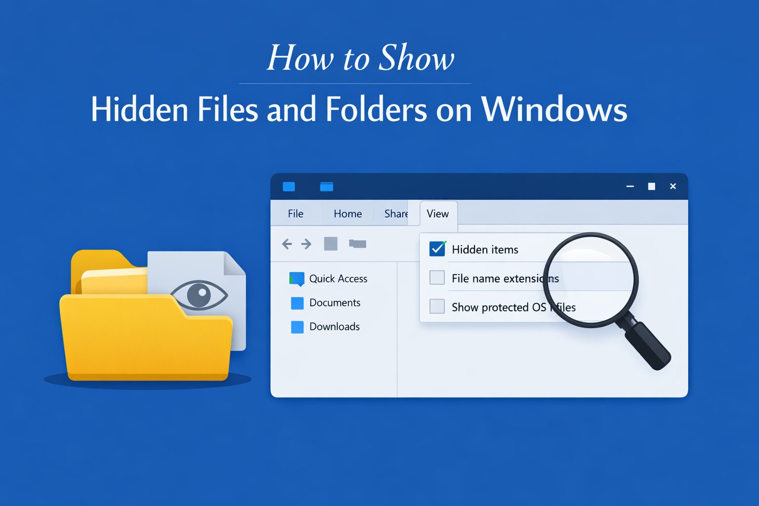 How to Show Hidden Files and Folders on Windows 11/10 (Step-by-Step Guide in 2026)