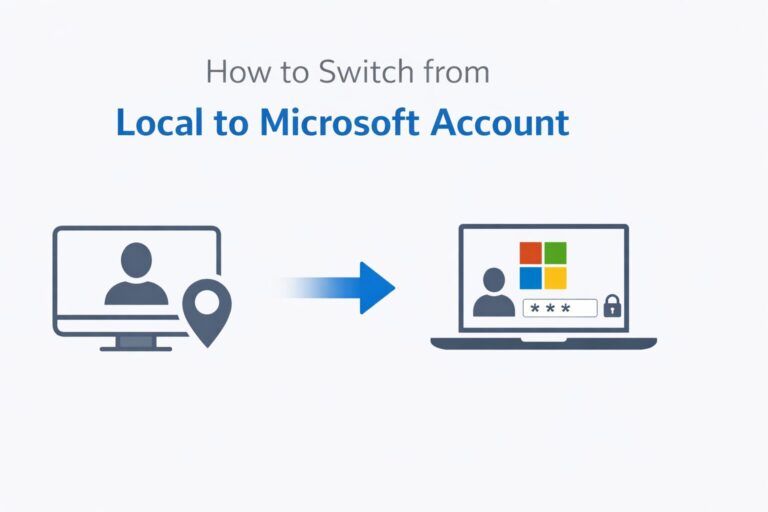How to Switch from Local to Microsoft Account on Windows 11/10 (2026 Guide)