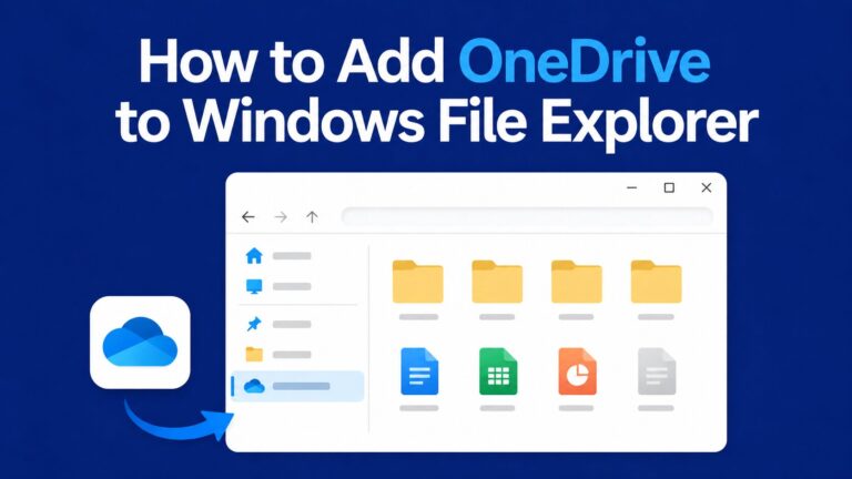 How to Add OneDrive to Windows File Explorer (Step-by-Step Guide)
