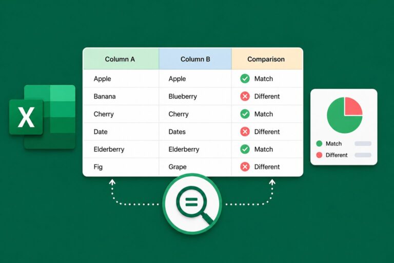 How to Compare Two Columns in Excel (A Simple Guide)